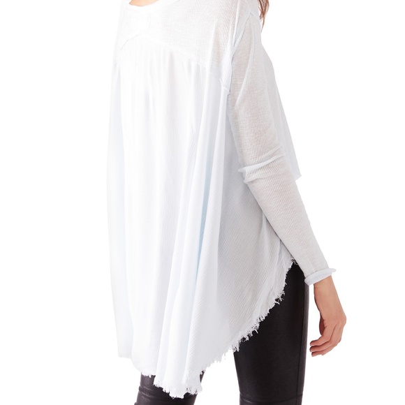 Free People | Tops | Nwt Free People Tt Special Top Bleached Blue ...